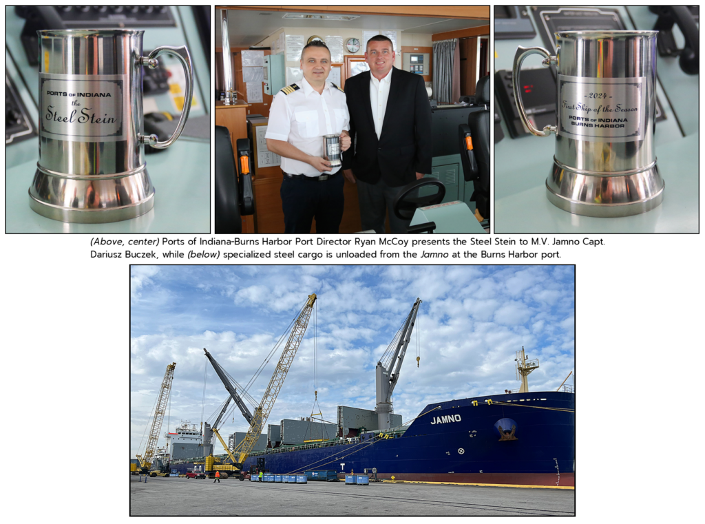 Ports of Indiana welcomes M.V. Jamno as first ocean vessel of the 2024 ...