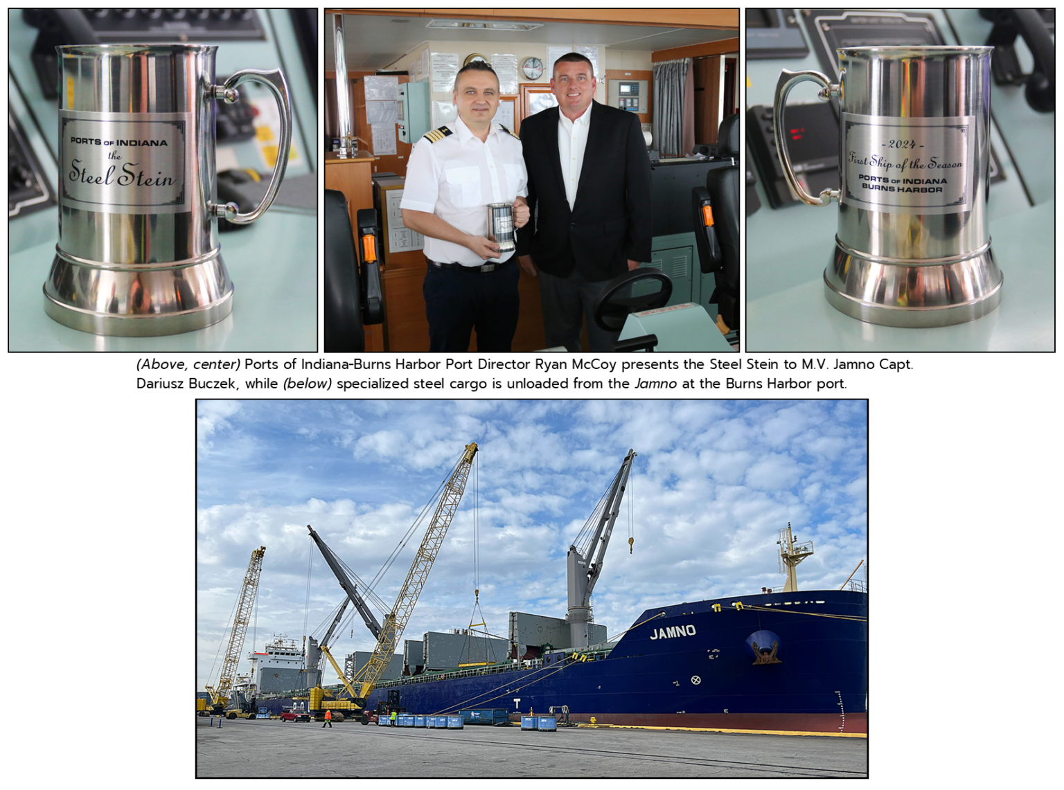 Ports of Indiana welcomes M.V. Jamno as first ocean vessel of the 2024 ...